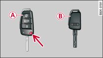 Audi A1 Version Year 2010 Set of keys