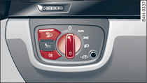 Audi A8 Version year 2013 Switching lights on and off